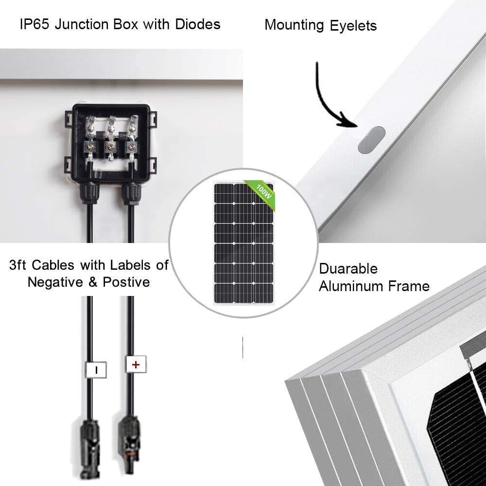 ECO-WORTHY Solar Attic Ventilation Fan KIT, Large Airflow Fan 2000CFM for Greenhouse, Powered by 100W Solar Panel, Stable flow form 25W Motor - DELIVERY IN 2 PARCELS