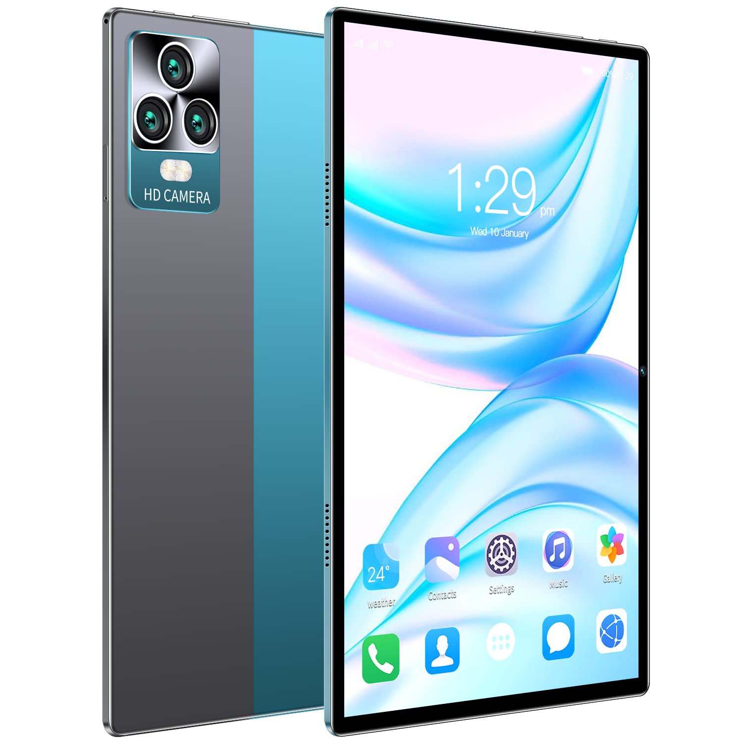 deriny P70 HD10 inch Android Tablet,1080p Full HD,Long Battery Life,Dual Camera,6GB RAM 128GB ROM,Dual SIM,WiFi,GPS,Bluetooth,Fire HD Kids Tablet,Widely Compatible with App(Blue)