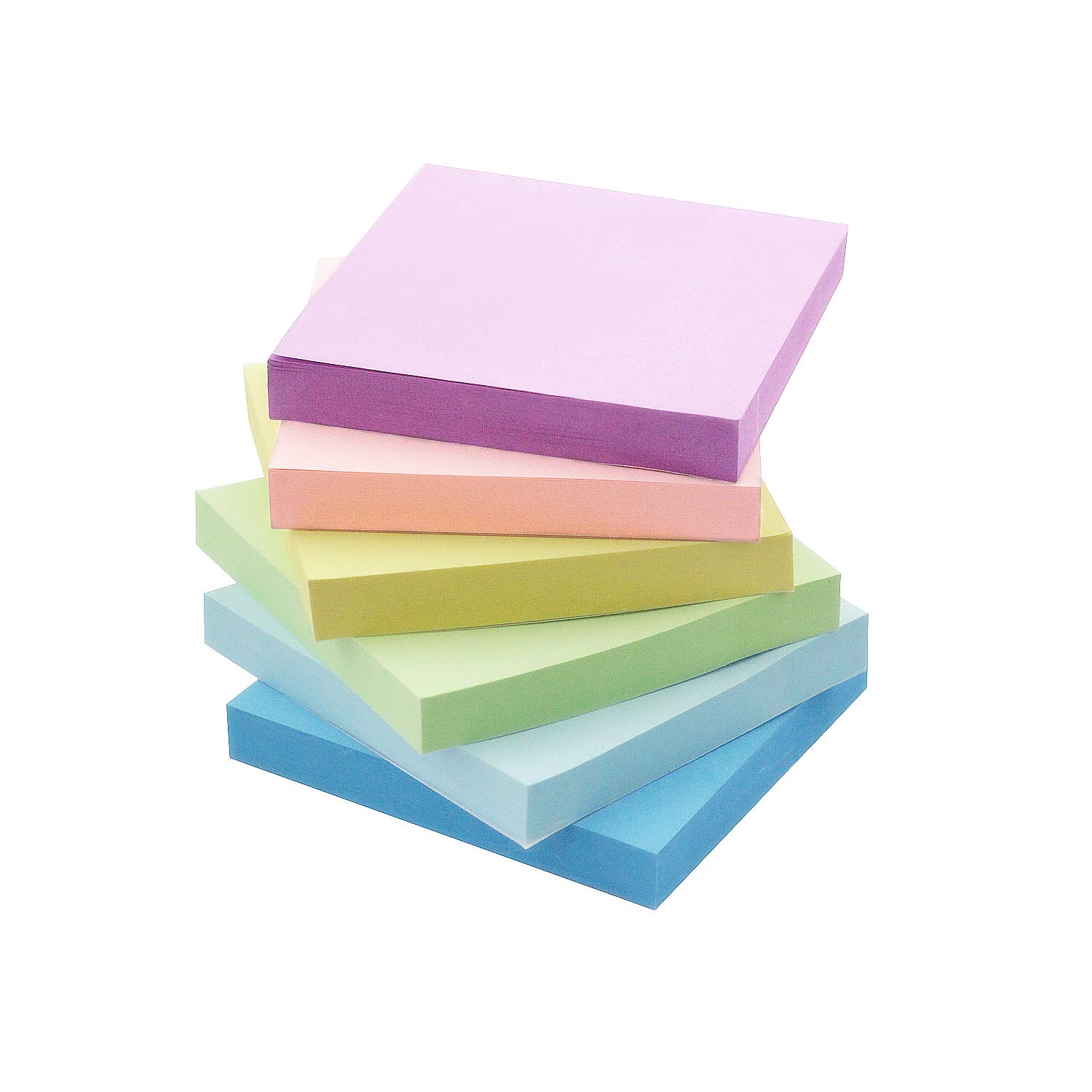 Early Buy Sticky Notes 3x3 Self-Stick Notes 6 Pastel Color 12 Pads, 100 Sheets/Pad