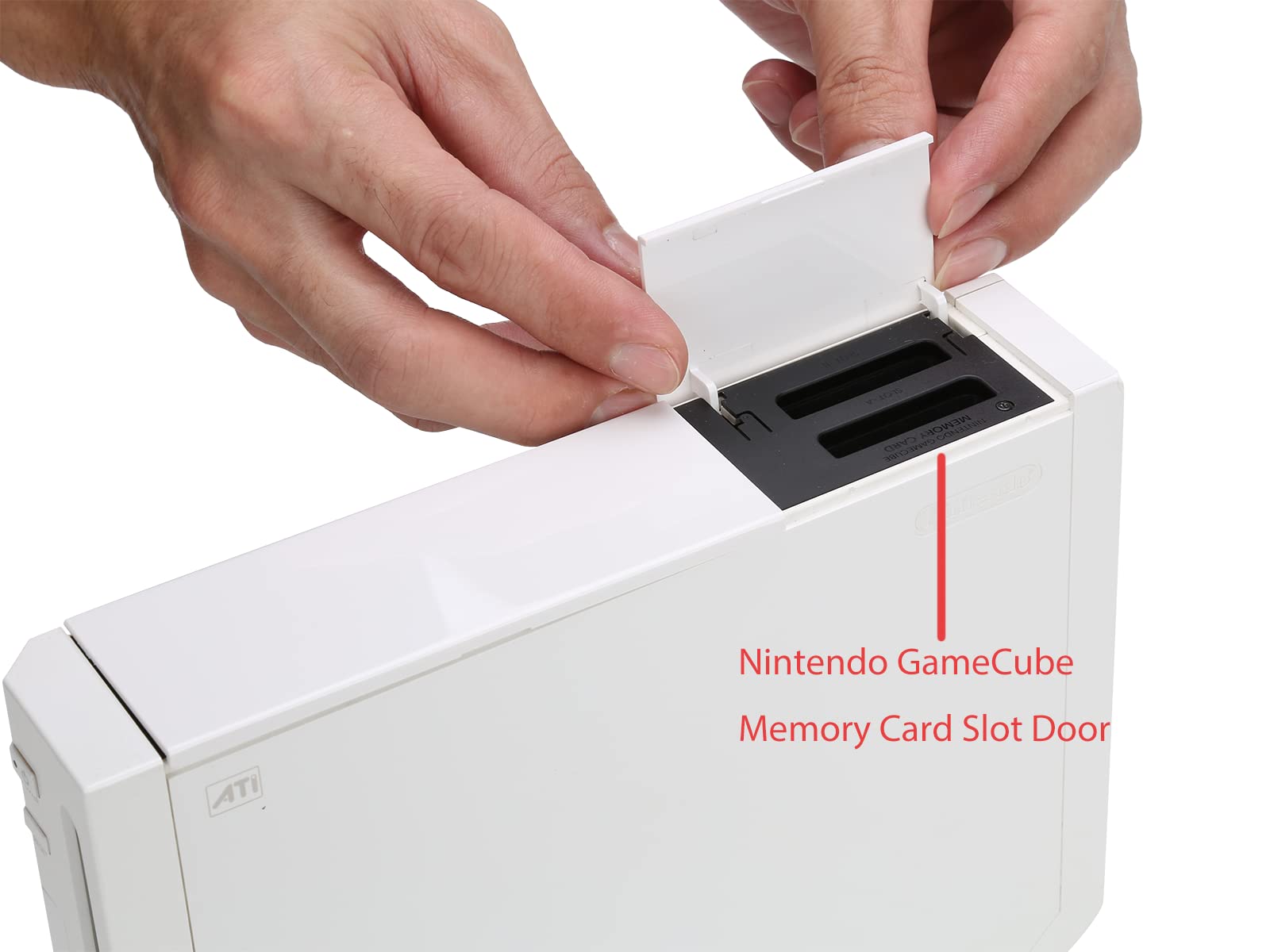 Wii Console Replacement Dust Door, 3 in 1 Repair Part Slot Cover for Nintendo GameCube, NGC Conrtroller/NGC Memory/SD Slot Lid-White