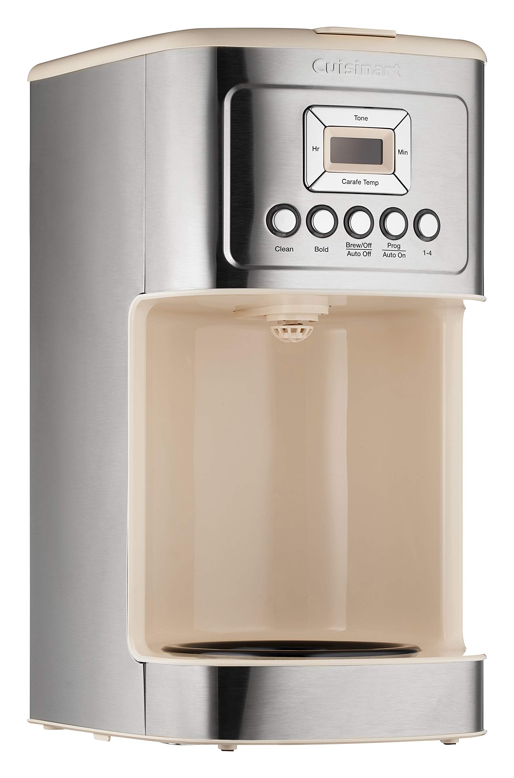 Cuisinart DCC-3200 14-Cup Glass Carafe with Stainless Steel Handle Programmable Coffeemaker, Cream