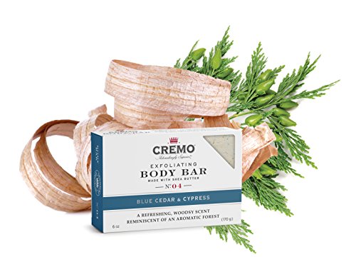 Cremo Exfoliating Body Bar With Shea Butter - Blue Cedar & Cypress, 6 ounce
