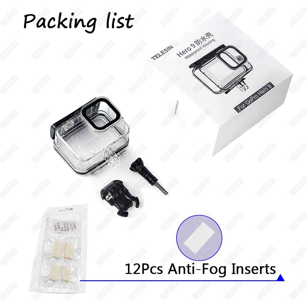 Dive Case for GoPro Hero 11 Hero11, Waterproof Housing Underwater Diving Shell 45M/148FT with Thumbscrew Accessory -12 PCS Anti-Fog Insert Kits