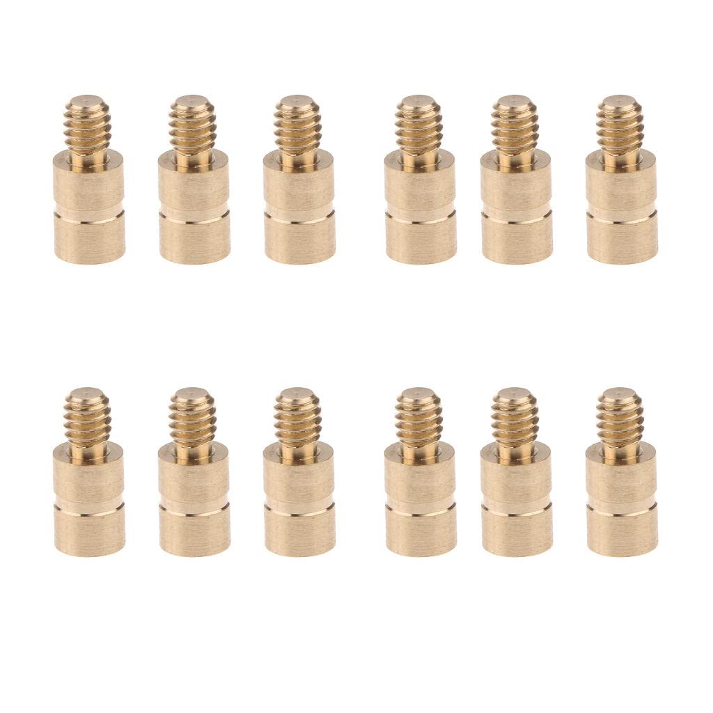Dovewill Durable 12 Pieces 25 Grain or 50 Grain Weight Screw Arrow Point Inserts for Archery Hunting Gold - 25 Grains