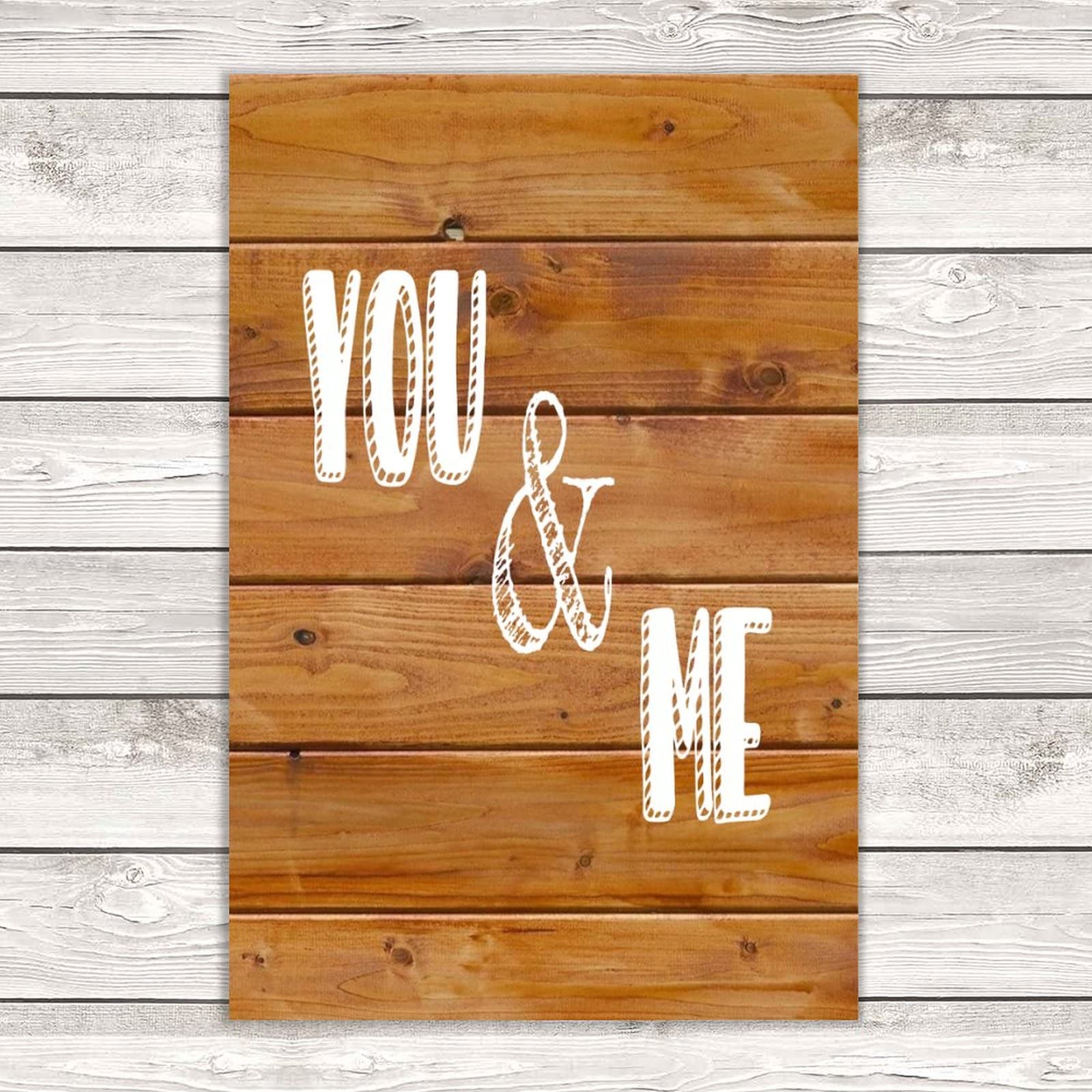 Wooden Signs You and Me Reception Decor Baby Nursery Decor 8x12 inch