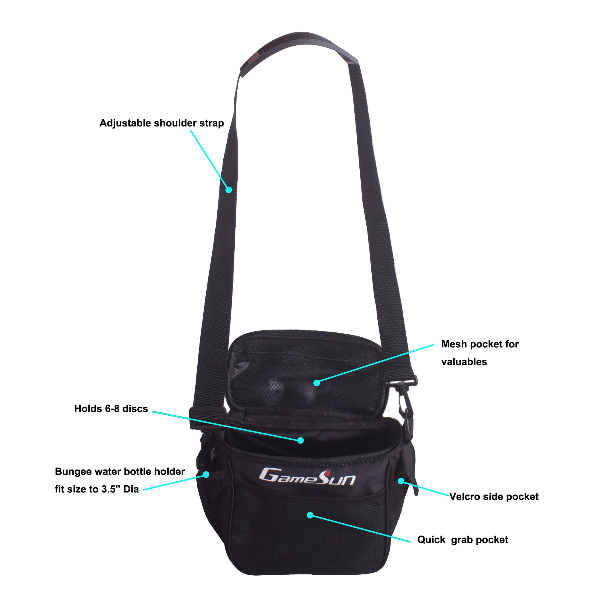 Disc Golf Set with 6 Discs and Mini Disc,Starter Disc Golf Bag,Towel