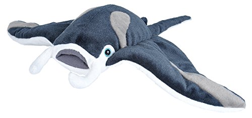 Wild Republic Manta Ray Cuddlekins, Stuffed Animal, 12 inches, Gift for Kids, Plush Toy, Fill is Spun Recycled Water Bottles (22475)