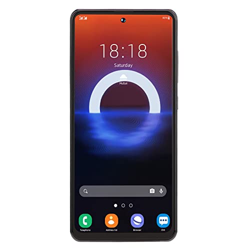 Unlocked Cell Phone, 7300mAh Battery Black Cell Phone America Version 110‑240V for Daily Life (US Plug)