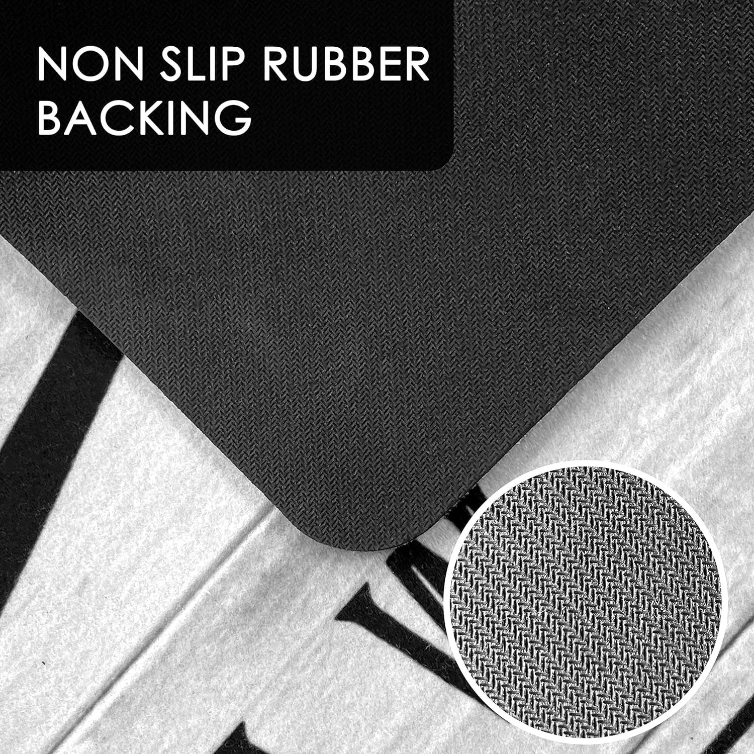 EARTHALL Laundry Room Rug Runner White 24"x60" Non Slip Waterproof Laundry Mats for Laundry Room Decor Washable Floor Laundry Rug for Laundry Room, Mudroom, Kitchen, Washroom