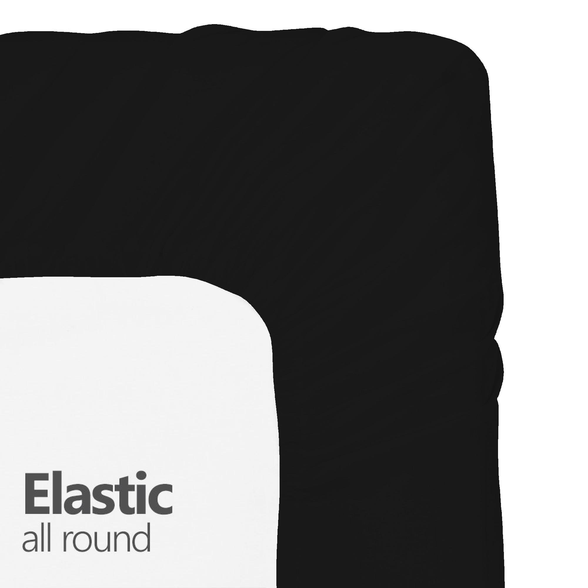 Crescent Bedding 100% Cotton 3 PC Twin XL Sheet Set Soft and Comfy - Twin Extra Long, 15" Deep Pocket, 39" x 80" Great for Dorm Room, Hospital and Split King Dual Adjustable Beds (Black, Twin XL)