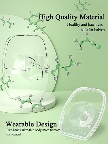 Wearable Breast Pump, 2 Pack Double Wireless Pump with Comfortable Double-Sealed Flange, 3 Modes & 9 Levels Electric Pump Portable, Smart Display, 24mm