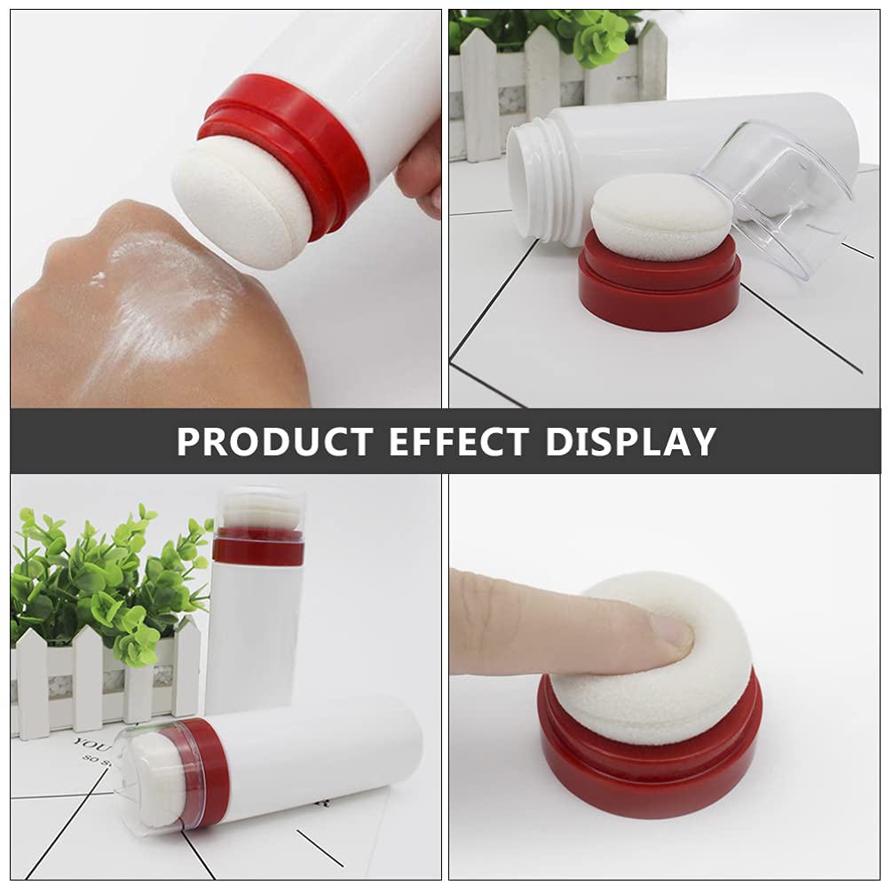 Empty Makeup Powder Container with Puff Reusable Plastic Loose Powder Case Refillable Powder Bottle Jars for Home Outdoor, 1Pc