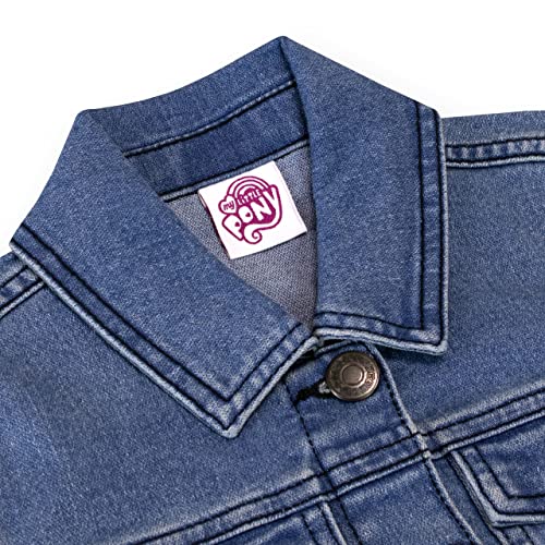 My Little Pony Girls Jean Jacket Twilight Sparkle and Pinkie Pie Outerwear For Kids Blue 6