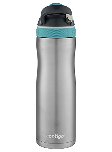 Contigo AUTOSPOUT Chug Chill Vacuum-Insulated Stainless Steel Water Bottle, 20 oz., Scuba Lid, SS/Scuba