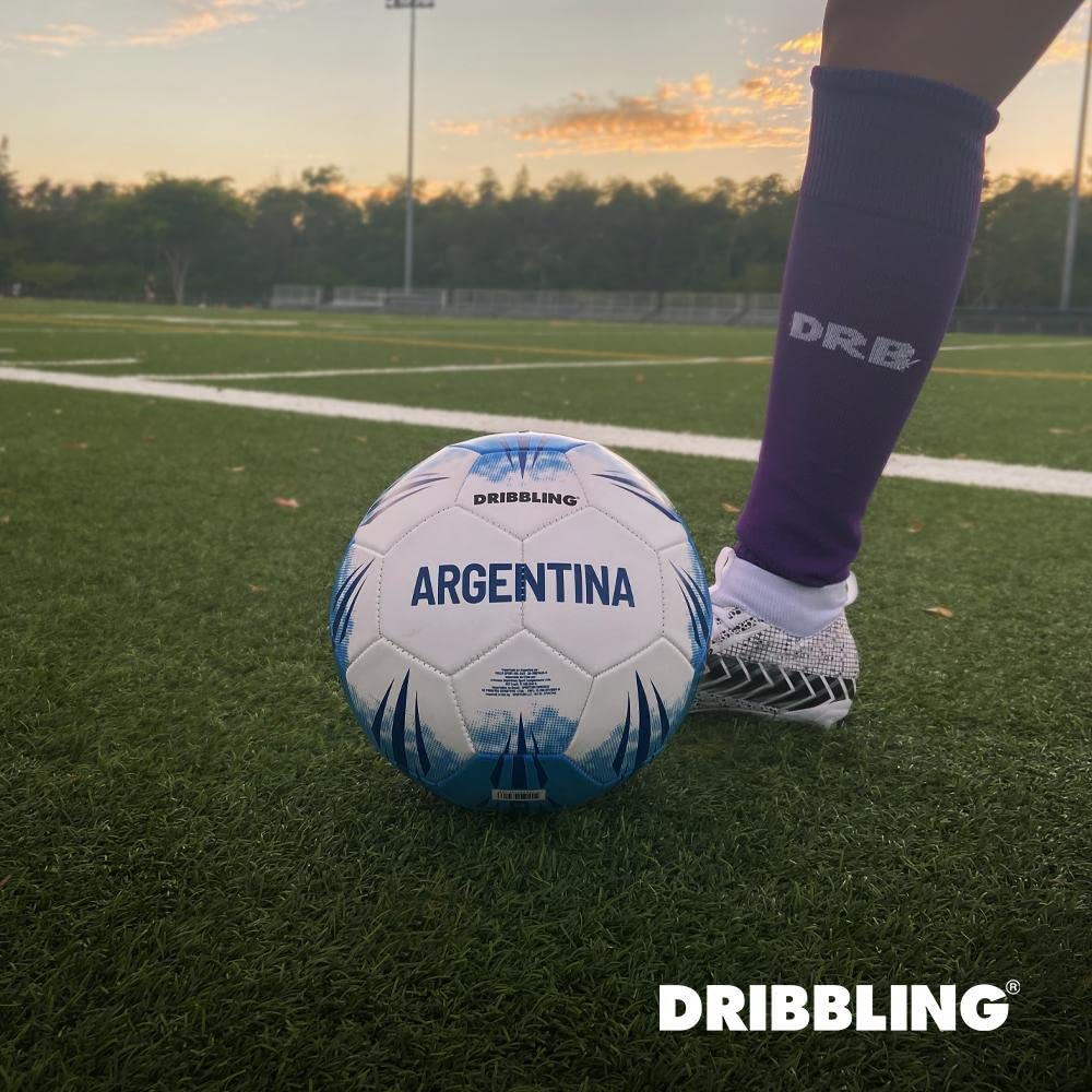 DRB DRIBBLING Soccer Ball Countries - Size N° 5 - Machine Sewed Durable, Scuff-Resistant and Water-Resistant-Recreational, Practice, Training Soccer (Argentina)