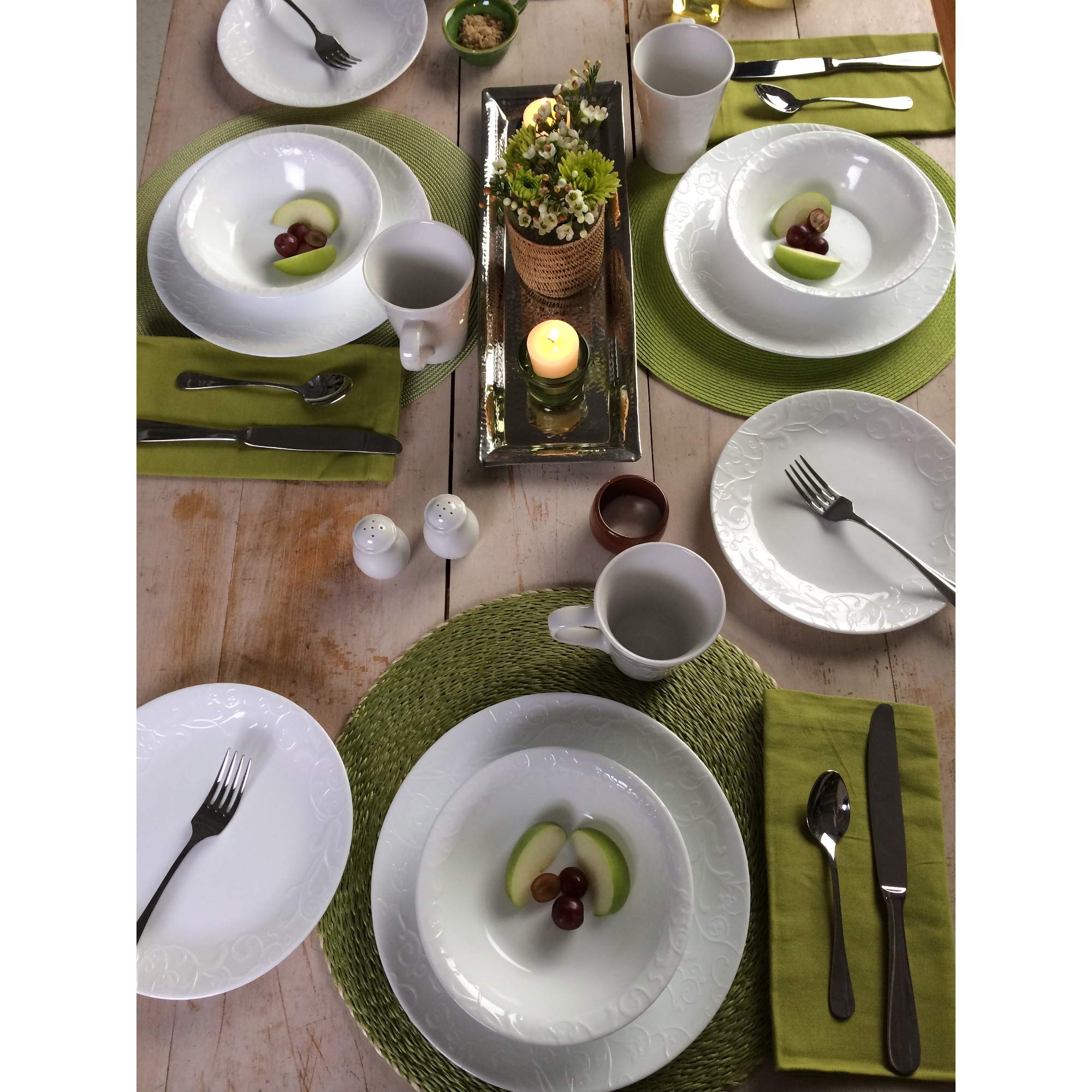 Corelle Embossed Bella Faenza 16pc Dinnerware Set