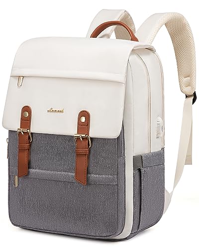 LOVEVOOK Laptop Backpack for Women Stylish Vintage Travel Backpack Purse 15.6 Inch Large Teacher Nurse Bag with USB Port Anti Theft Computer Backpack for Work Business College