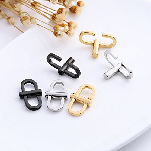 WINGOFFLY ZZ Lighting 2PCS Stainless Steel Bag Chain Adjustable Buckle Shorten Your Bag(2PCS Silver)