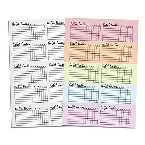 Habit Tracker Stickers for Journals and Planners