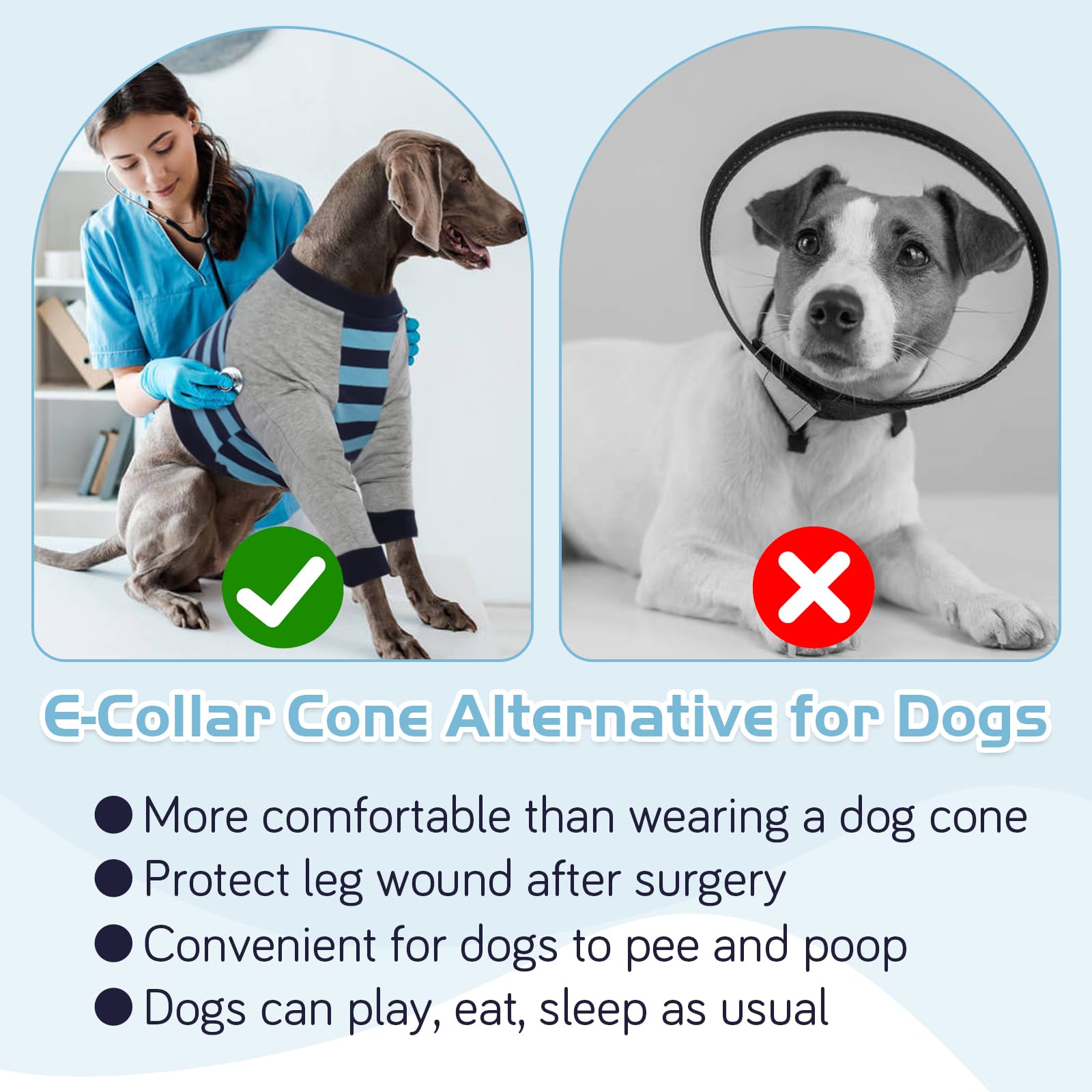 IDOMIK Dog Recovery Suit Female Male for Front Legs