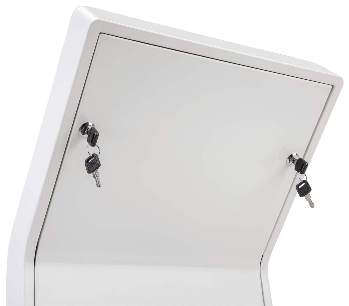 Displays2go 12.9 Inch Tablet Kiosk Stands with Locking Enclosure β (IPGRAND12WH)