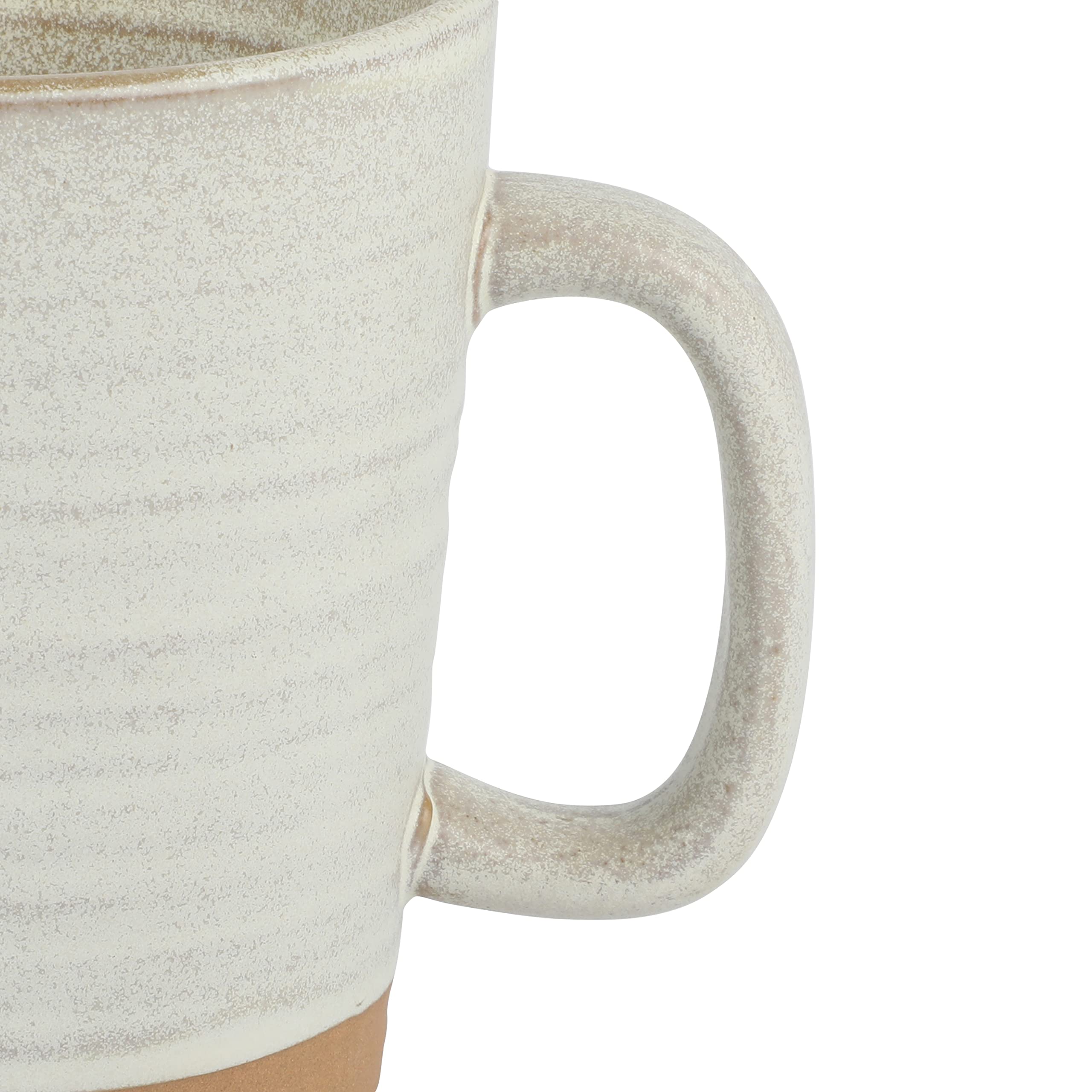 Gibson Elite 4 Pack Dreamweaver Terracotta Reactive 17 OZ Mug Set - Sand Cream