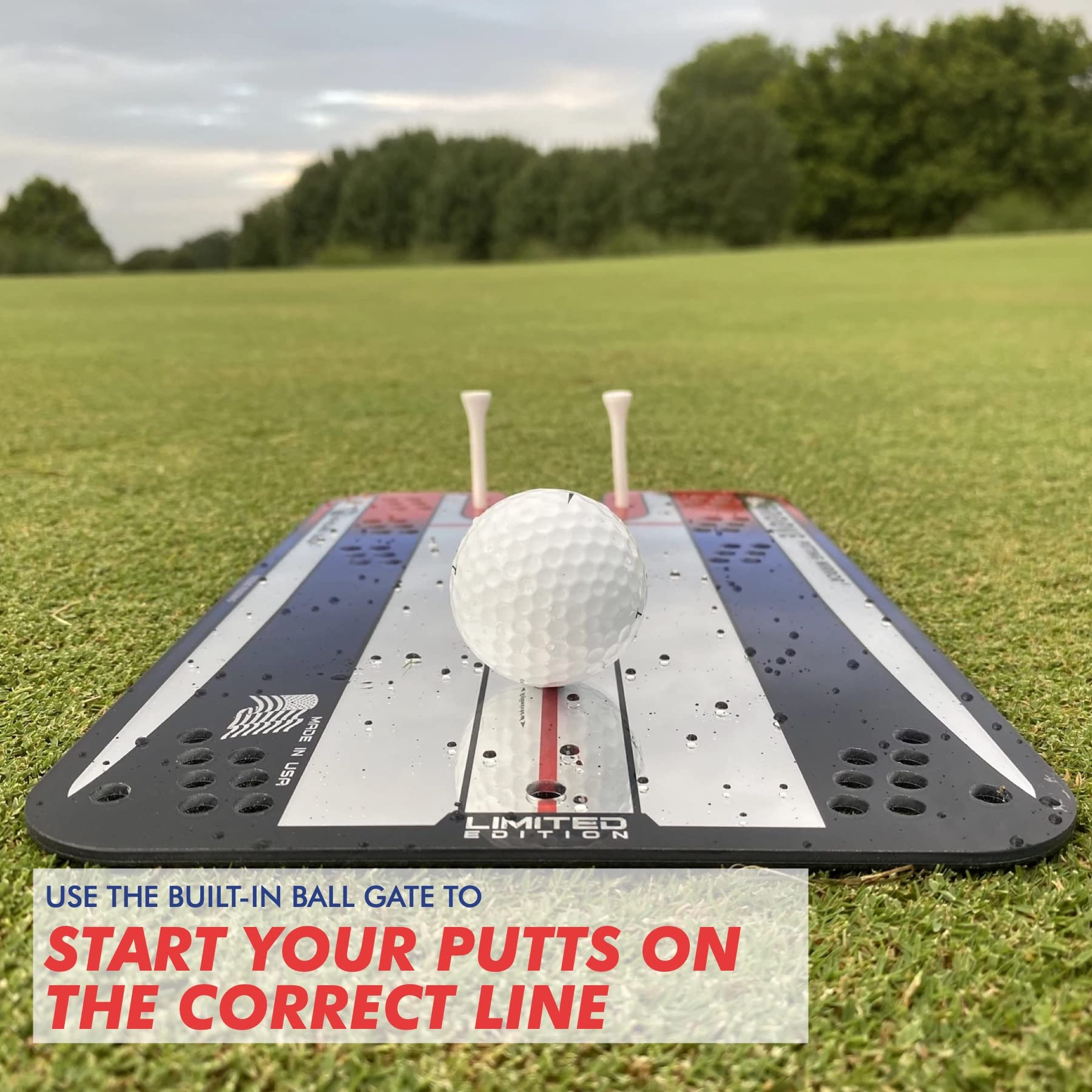 EyeLine Golf Patented Putting Mirror Training Aid - Portable Putting Trainer for Games Drills, As seen on PGA Tour, Made in USA, Use Outdoors or Indoors