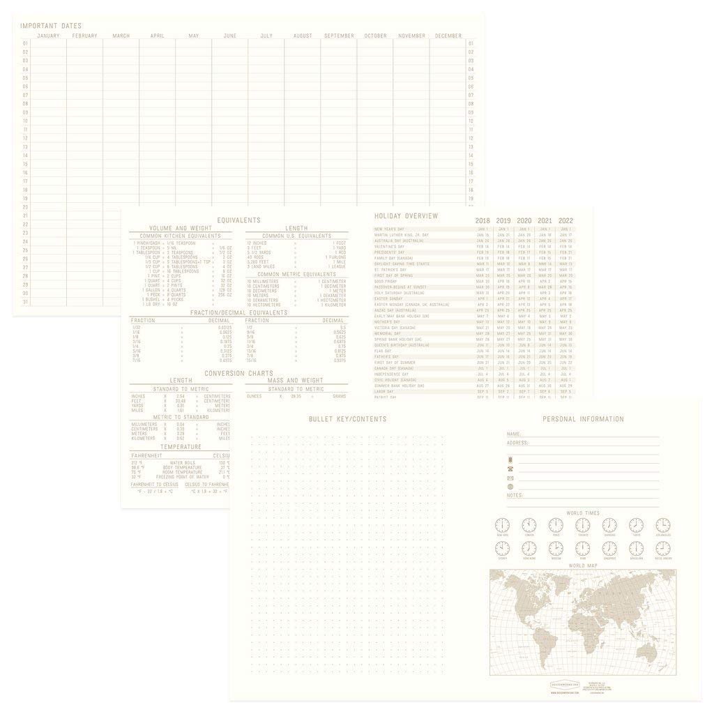 DesignWorks Ink Hard Cover Journal with Pen Holder, Grid Notes