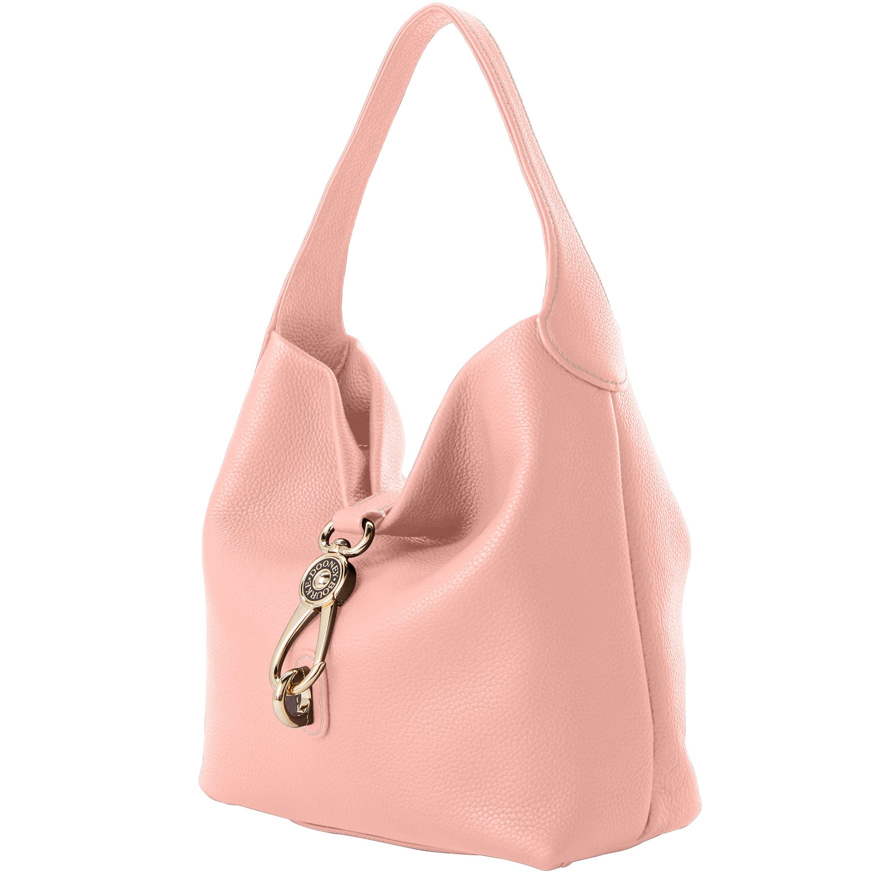 Dooney & Bourke Handbag, Pebble Grain Small Logo Lock Sac Shoulder Bag - Pale Pink