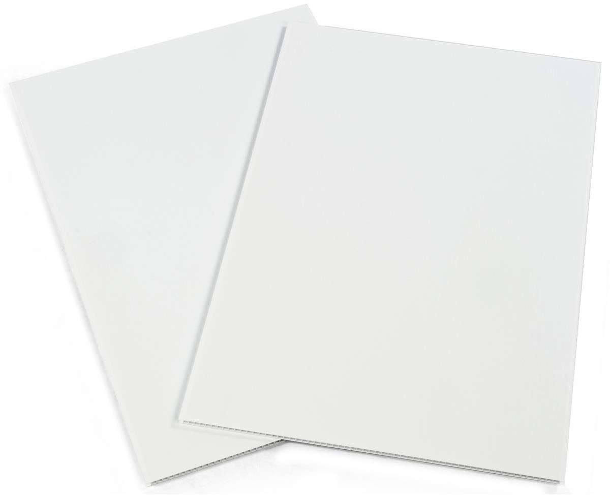 Displays2go Corrugrated Plastic Coroplast Signs, Set of 2, 24-Inch x 36-Inch, Blank, 10mm Thick (M10MM2436)