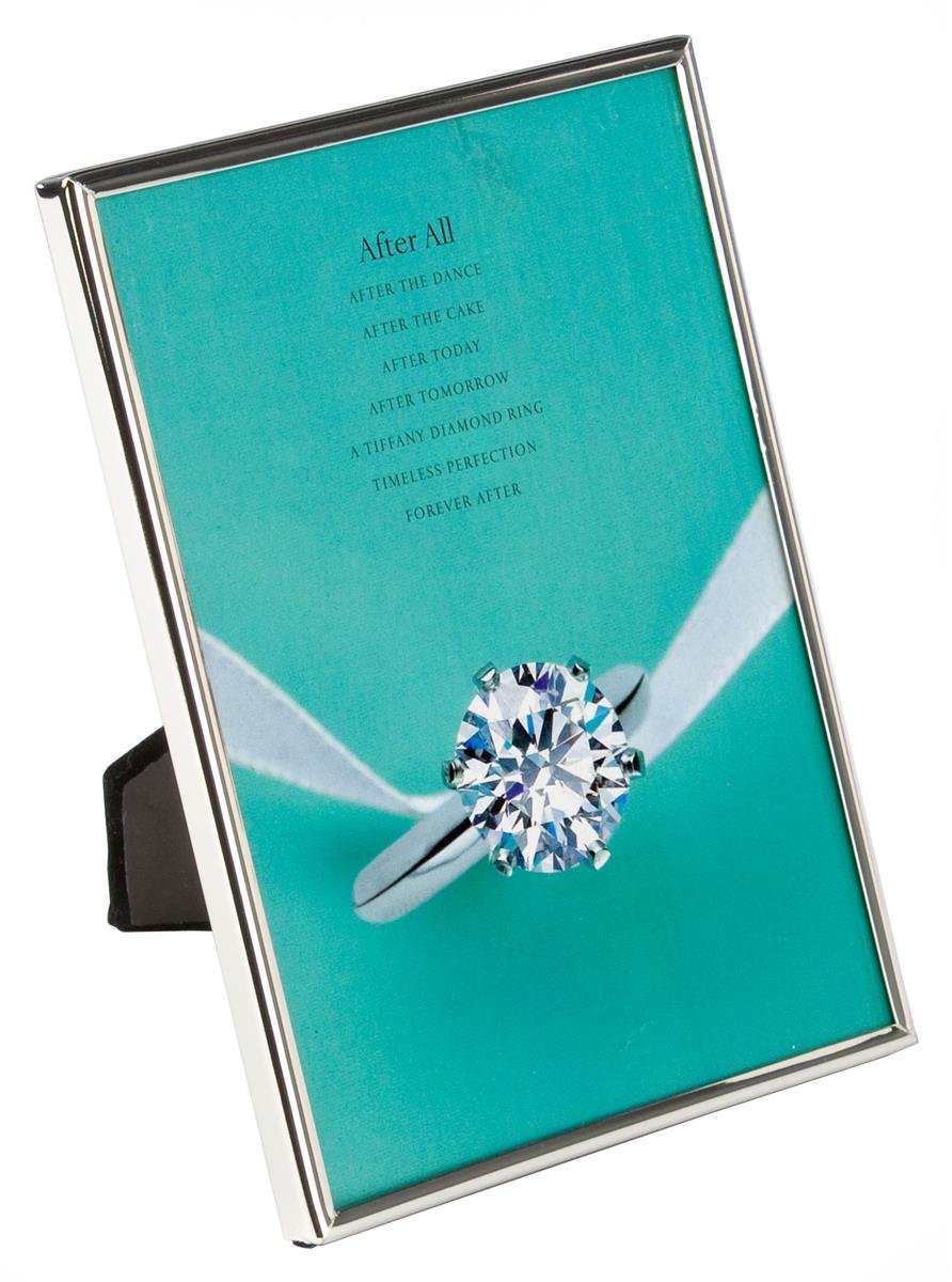 Displays2go EPF57ALSL 5 x 7 Photo Frames Tabletop or Wall Mount Slide-in Backer (Chrome) - Set of 6