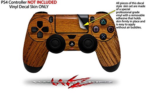 WraptorSkinz Skin compatible with Sony PS4 Dualshock Controller PlayStation 4 Original Slim and Pro Wood Grain - Oak 01 (CONTROLLER NOT INCLUDED)