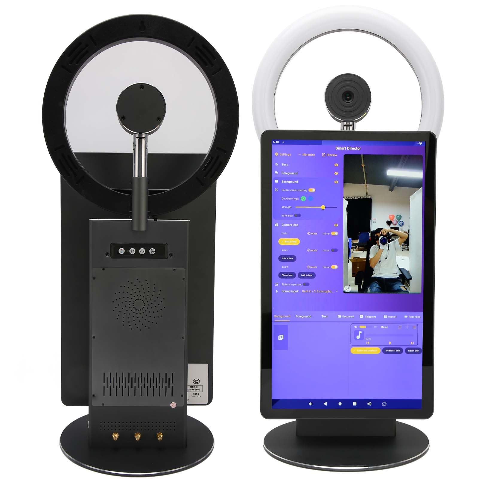 Desktop Live Broadcast Machine, 8MP Camera All in One Live Streaming Machine 2.4G 5G WiFi 5.0 8 Core 6nm CPU for 11.0 for Home (US Plug)