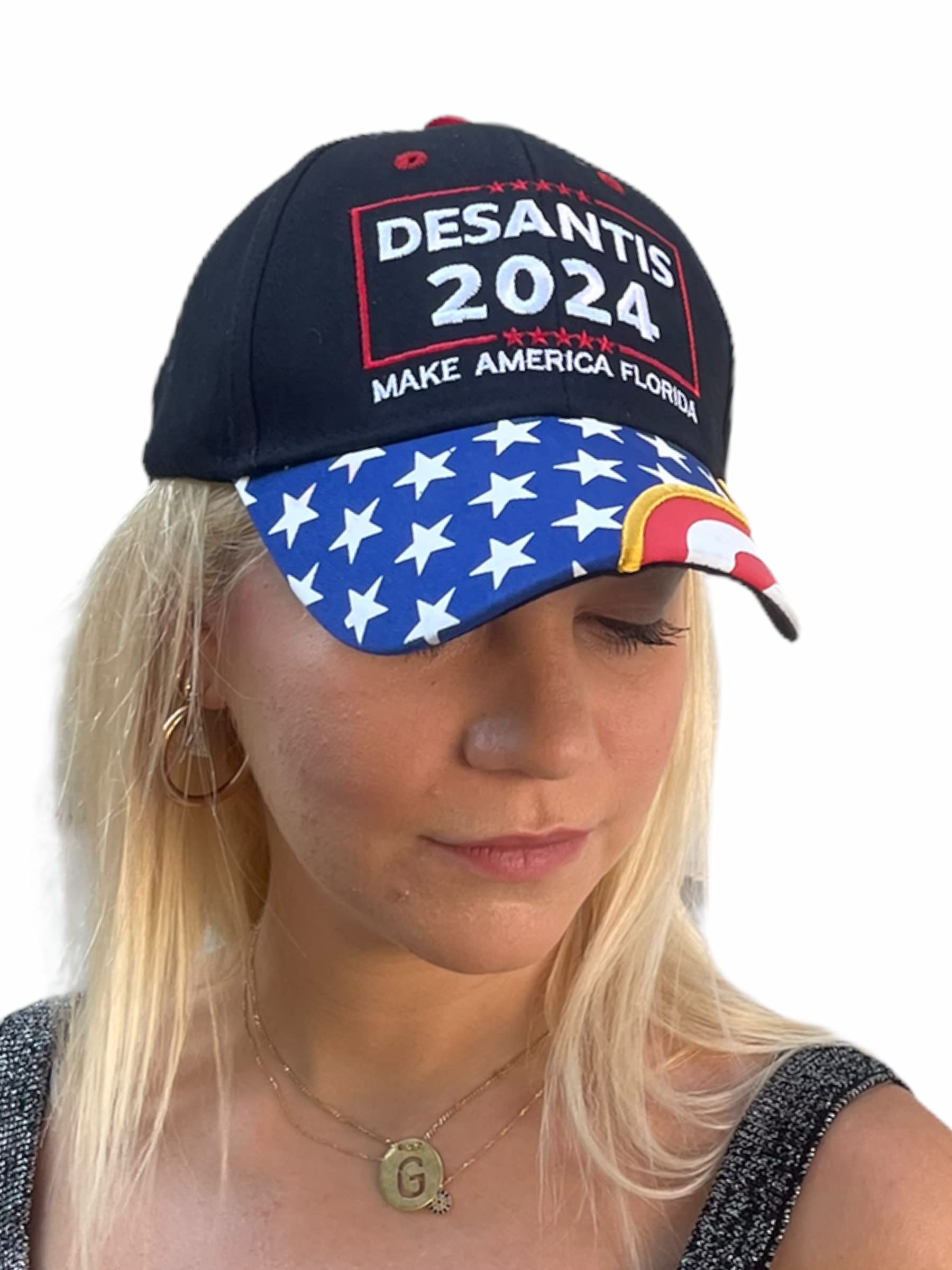 Desantis 2024 Hat Make America Florida Flamingo Election Cap Black