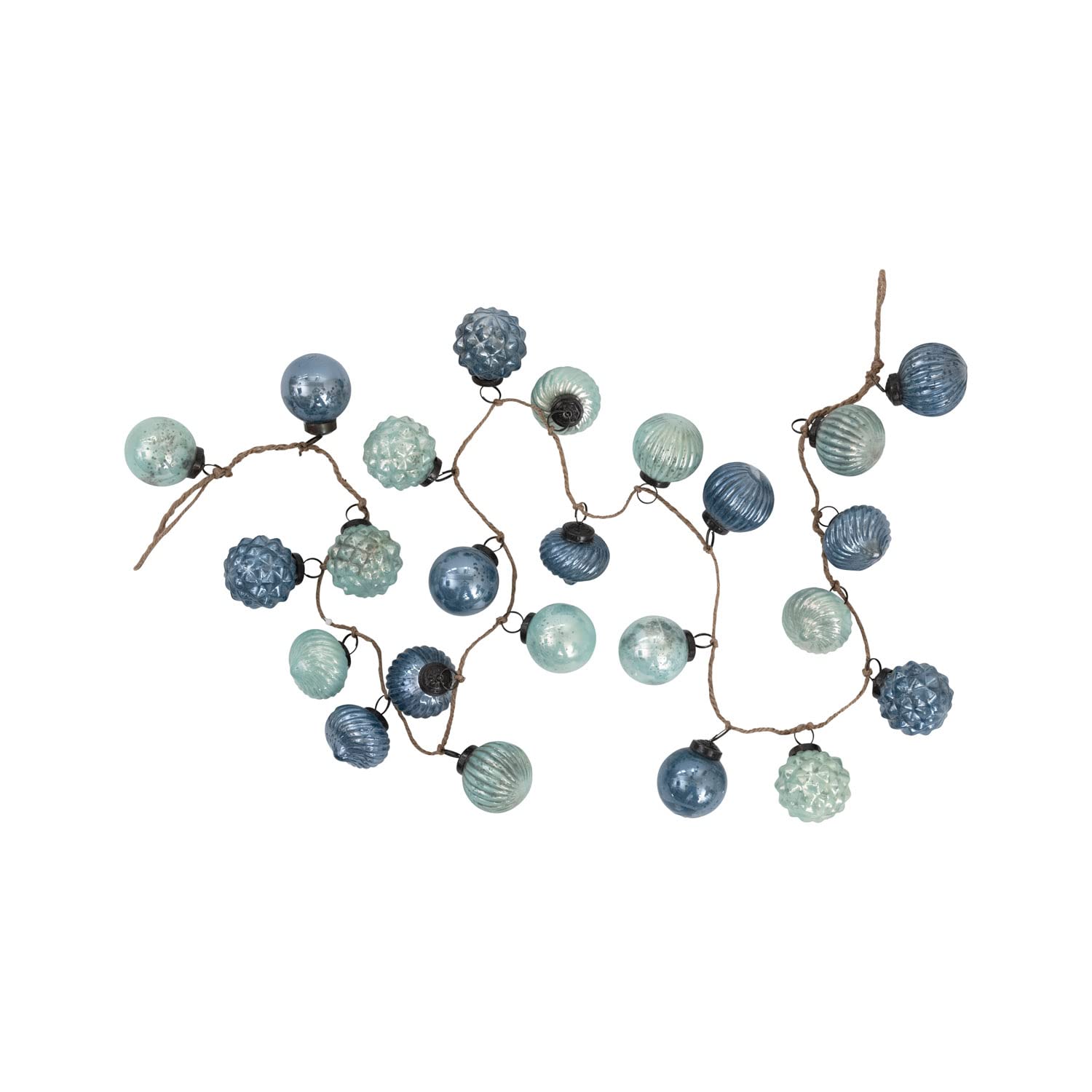 Creative Co-Op Mercury Glass Ball Ornament Garland