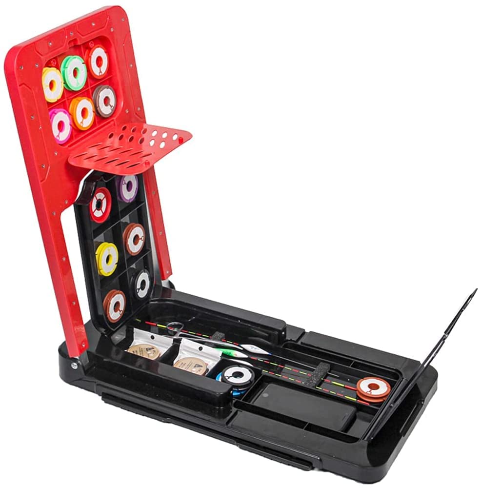 Fishing Box, Portable 36L Full Set of Ultra-Light and Multi-Functional Table Fishing Box with Hidden Backrest, Four-Leg Lift, for Outdoor Camping Competition