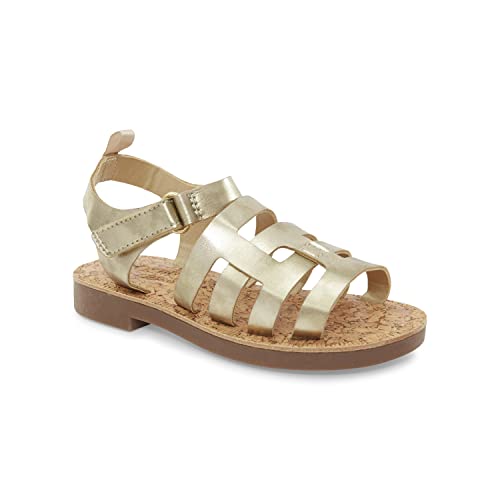 OshKosh B'Gosh Girls Raquel Sandal, Gold, 6 Toddler