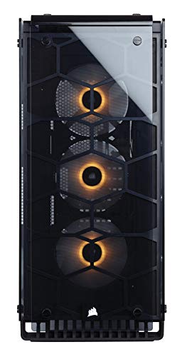 Corsair Crystal 570X RGB Mid-Tower Case, 3 RGB Fans, Tempered Glass - Black