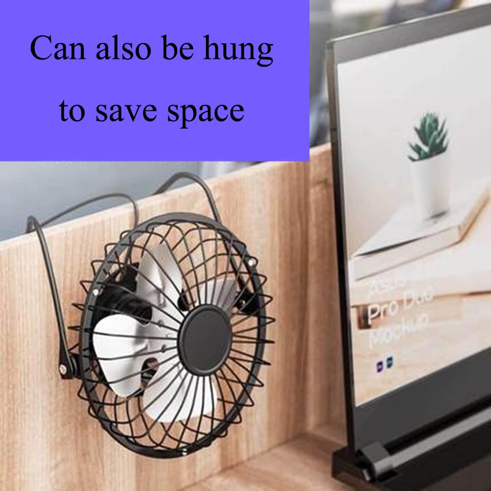 EastyGold Mini Fan USB Cooler Small Personal Portable Desk Fan 4 Inches 360 Degree Rotatable Wind Table Desktop Cooling Fan Handheld Home Office Travel Plug In for Notebook Laptop Computer