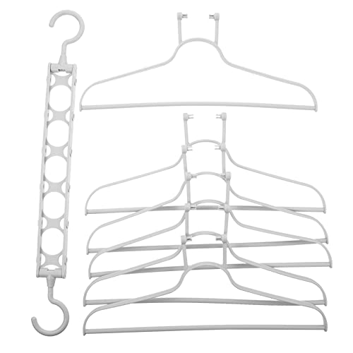 Tofficu Space Saver Hangers Hangers Space Saving Multifunctional Rotatable Plastic Clothes Rack Foldable Clothes Rack for Room Organization Hangers Space Saving