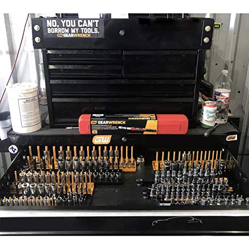 GEARWRENCH 3 Pc. 1/4", 3/8" & 1/2" Drive SAE Socket Storage Tray Set, Black - 83118