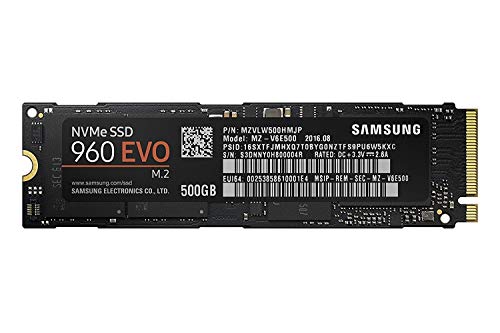 Samsung 960 EVO 500GB Solid State Drive (MZ-V6E500BW) m.2 NVMe,Hybrid Drive
