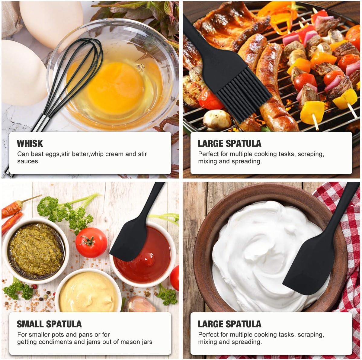 Cooking Utensils Set, 33pcs Silicone Kitchen Utensils Set with Holder, Heat Resistant Non-Stick Silicone, Dishwasher Safe Cooking Gadgets Tools Set,BPA Free Kitchen Tools Gift