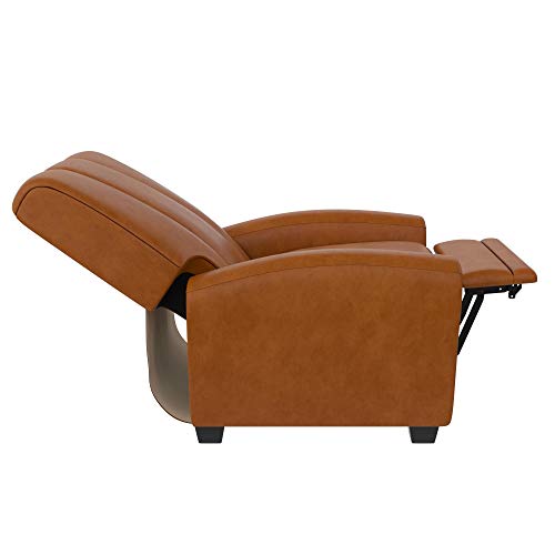 DHP Vertical Pushback, Camel Faux Leather Recliner