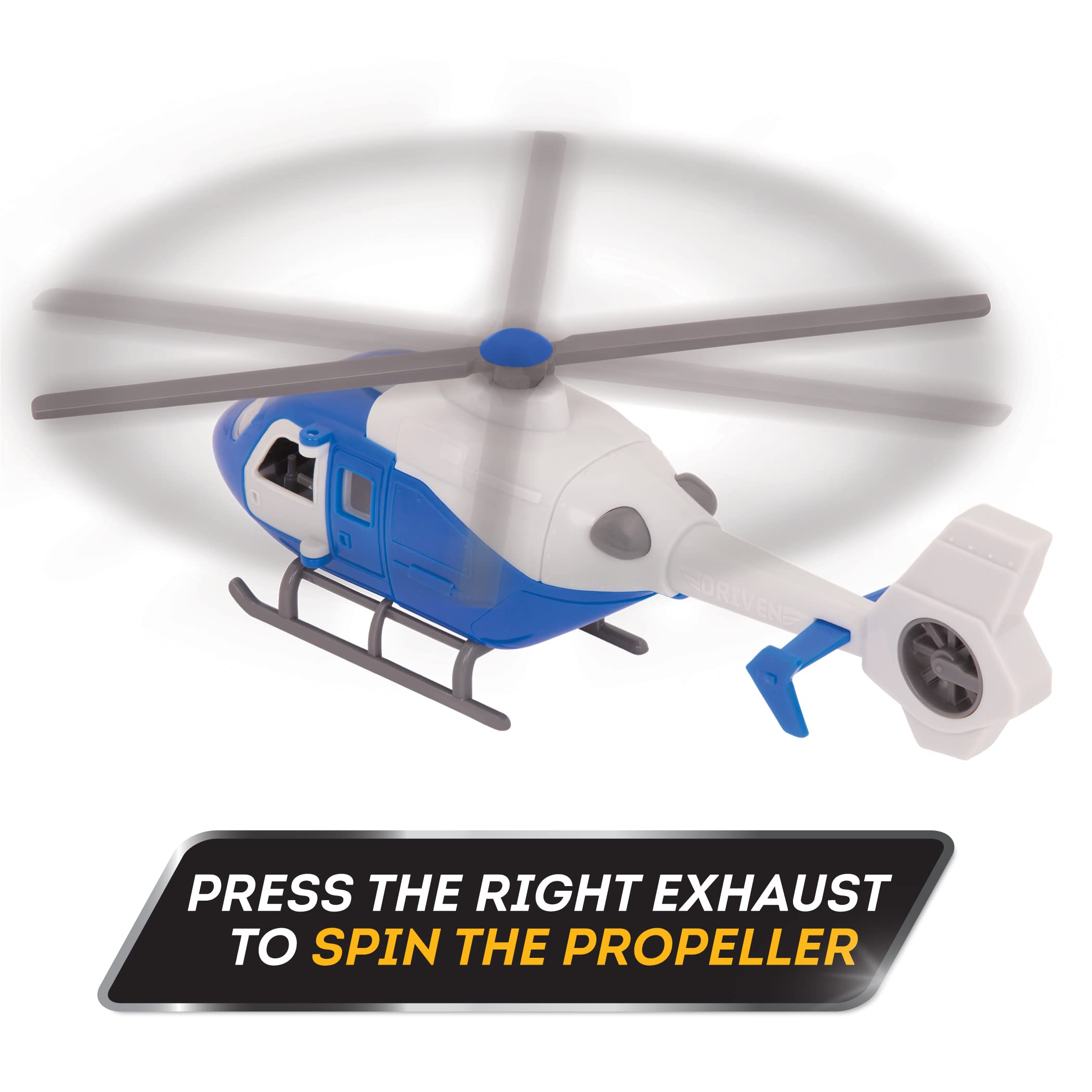 Driven by Battat β Micro 1/124 Scale β Helicopter Toy with Lights and Sound β Open-able Doors β Rescue Helicopter for Kids Age 3+
