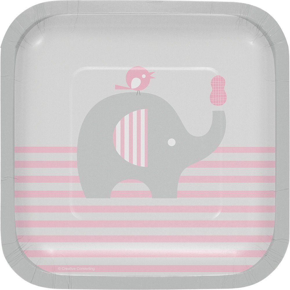 Creative Converting 96Count Dessert/Small Square Paper Plates, Little Peanut- Girl, , Little Peanut - Girl