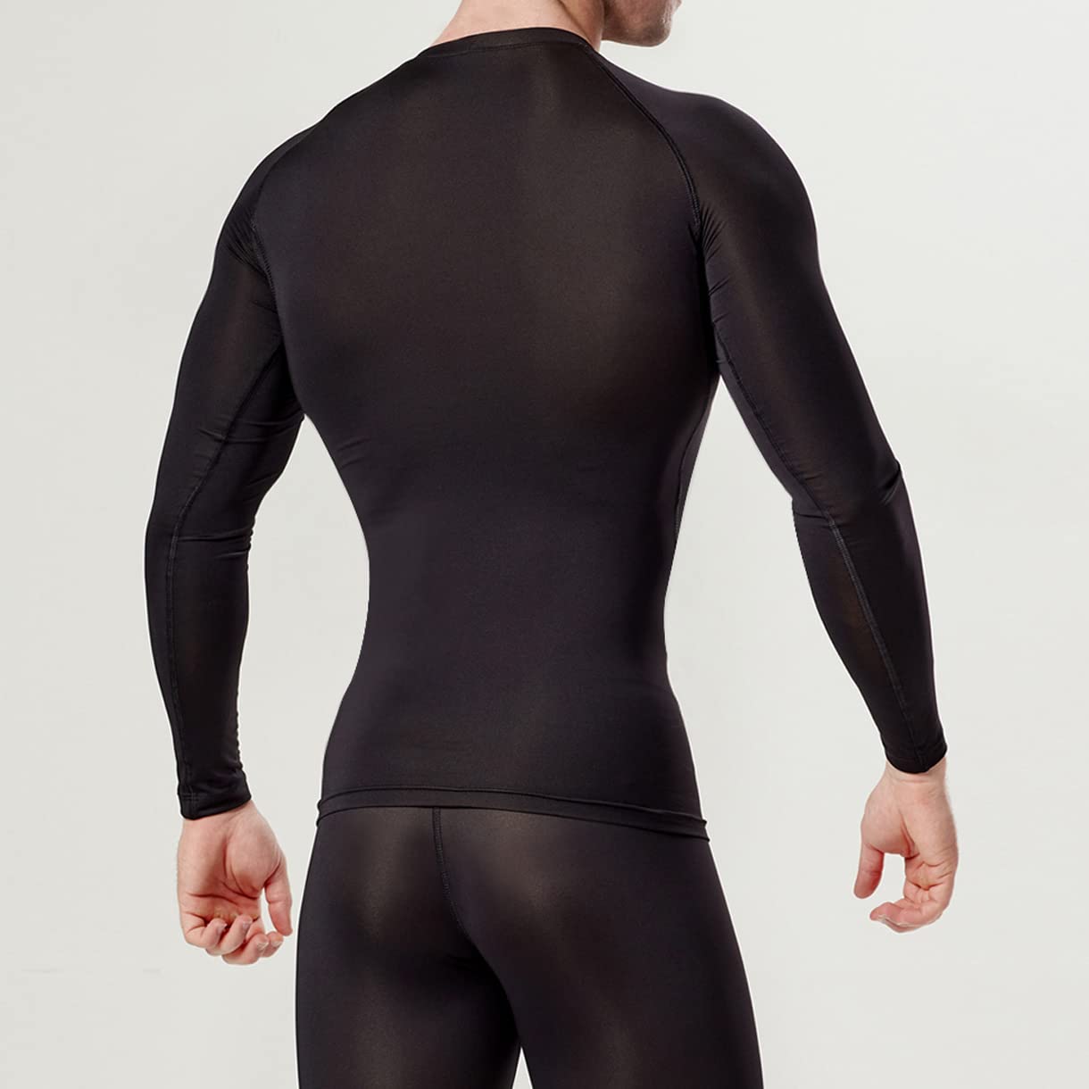 dfen Men's New 3Pack Quick Dry Compression Under Base Layer Jersey Fit Cool Gear Round Neck Top Long Sleeve T-Shirt BBRRWW_L