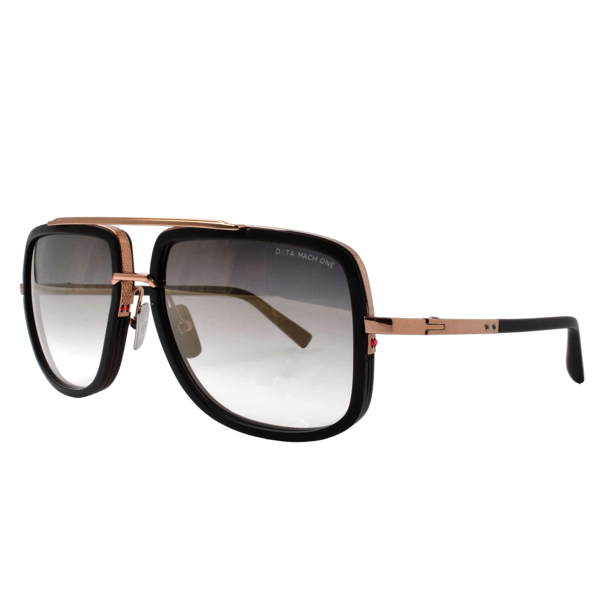 Dita DRX-2030-L-BLK-RGD-59-Z - Mach-One Sunglasses Matte Black-Rose Gold w/Dark Grey to Clear - Gold Flash - AR 59mm