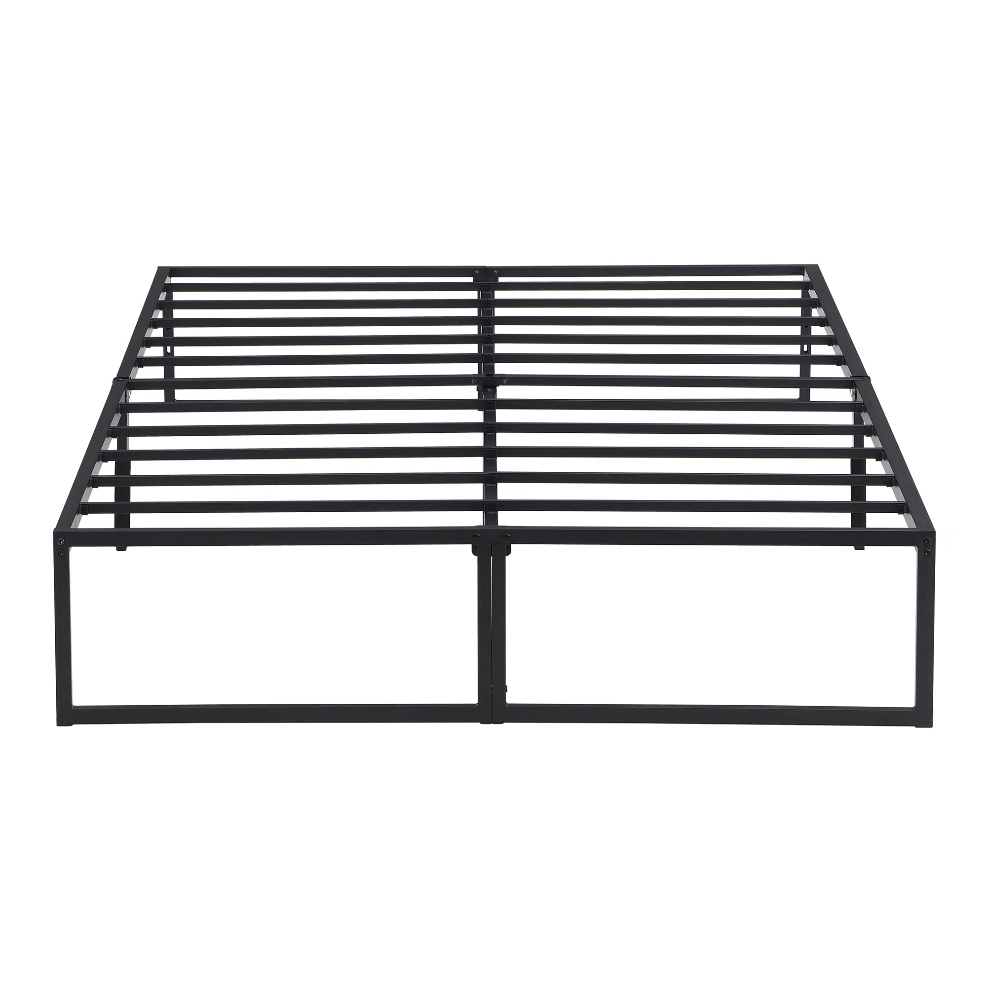 D&H FURNIMMT Full Size Metal Bed Frame 14 Inch,No Box Spring Needed,Easy Assembly,Heavy Duty Bed Frame Full with Storage Under Bed,Black