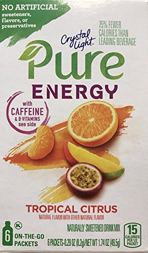 Crystal Light Pure Energy Tropical Citrus Drink Mix, 6 On-the-Go Packets (Pack of 4)_AB